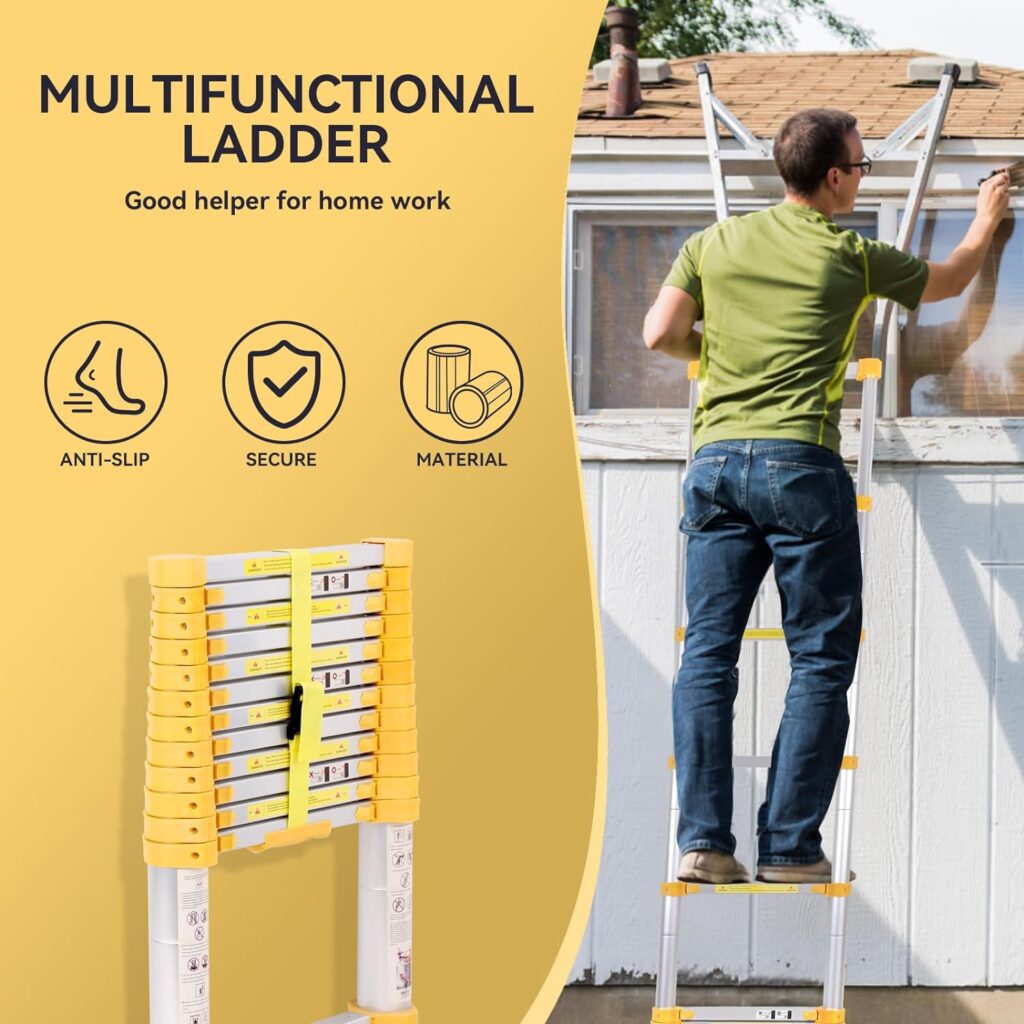 FEETE 12.5FT A Frame Telescoping Ladder Review